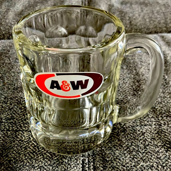 A&W | Other | Vintage A W Clear Glass Small Root Beer Mug | Poshmark